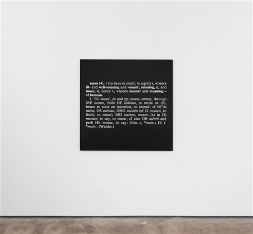 Titled Art as Idea as Idea mean Ety.-E.P. by Joseph Kosuth on artnet